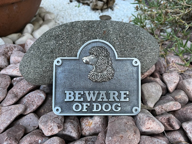 Beware Poodle Dog Plate,beware of the Dog Sign,poodle Dog Full Metal ...