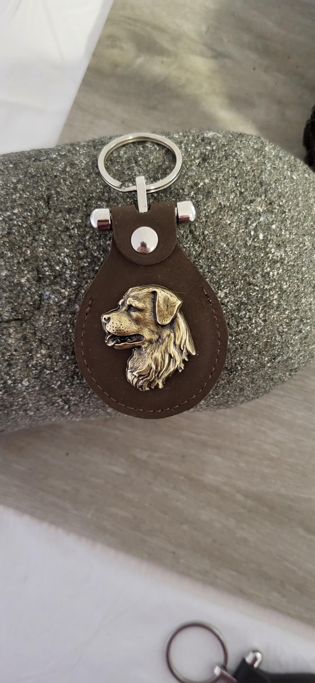 Rottweiler Dog Leather Keychain,rottweiler Dog Lovers Leather - Metal ...