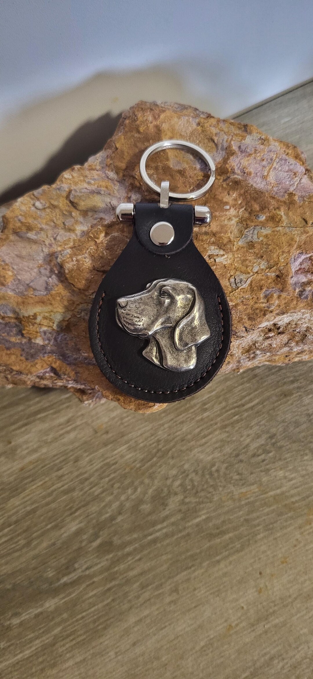 Vizsla Leather Keychain,vizsla Puppy for Dog Lovers Leather-metal ...