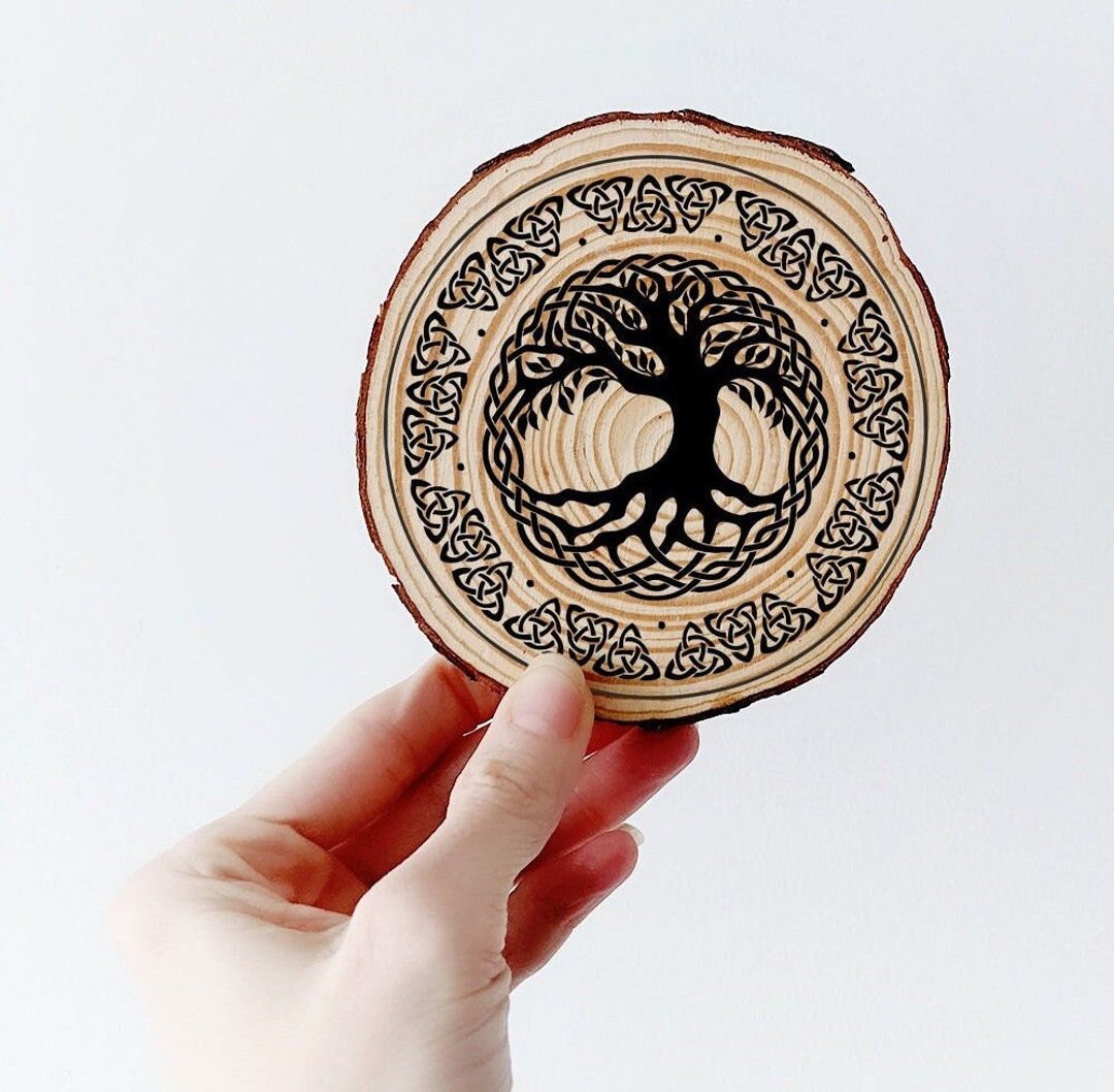 Rune Casting Board - XL Wood Slice Holiday Decoration - Witchy Norse ...