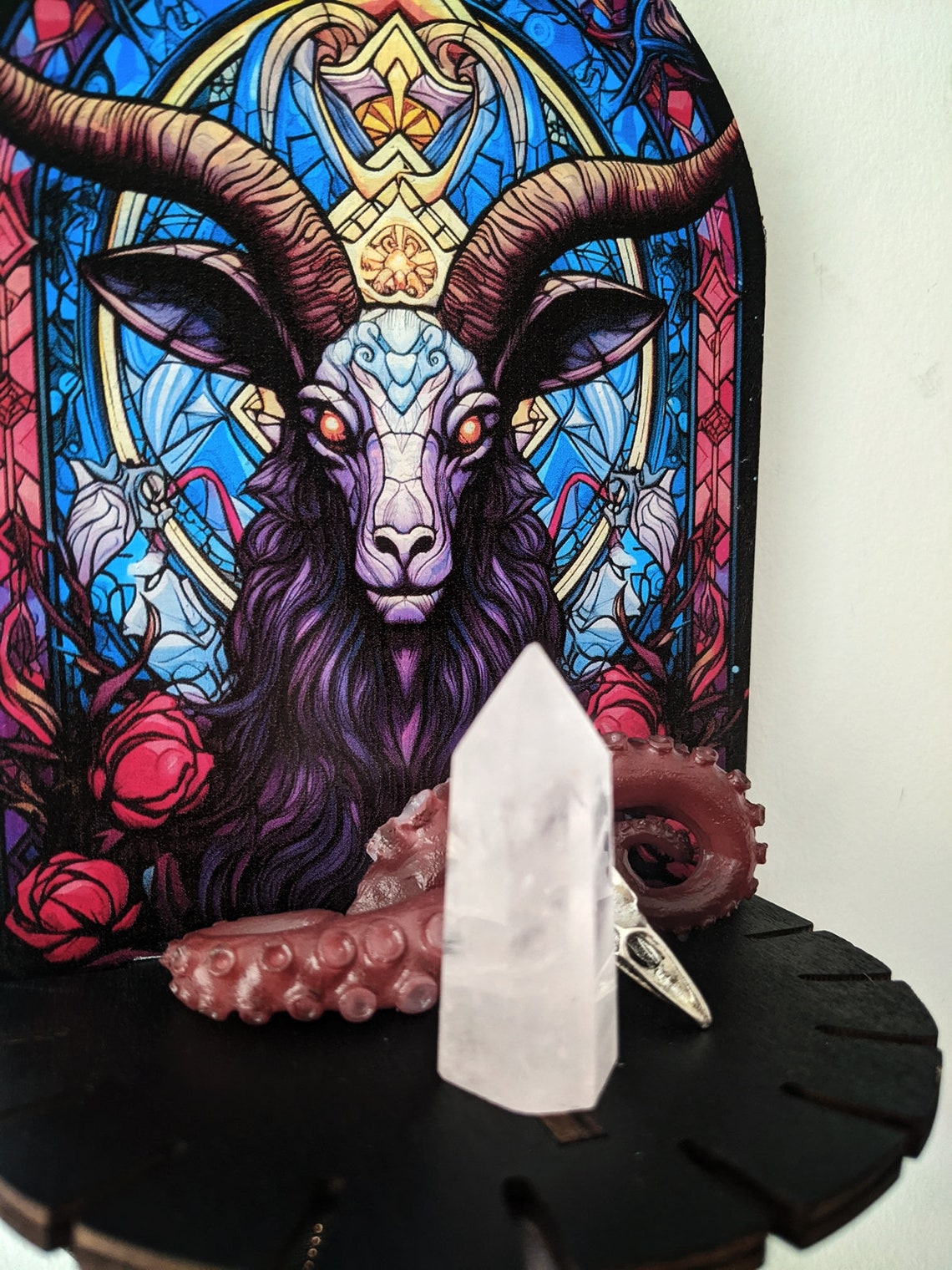 Odin Altar Shelf: Wooden Norse God Display for Crystals & Candles - Etsy