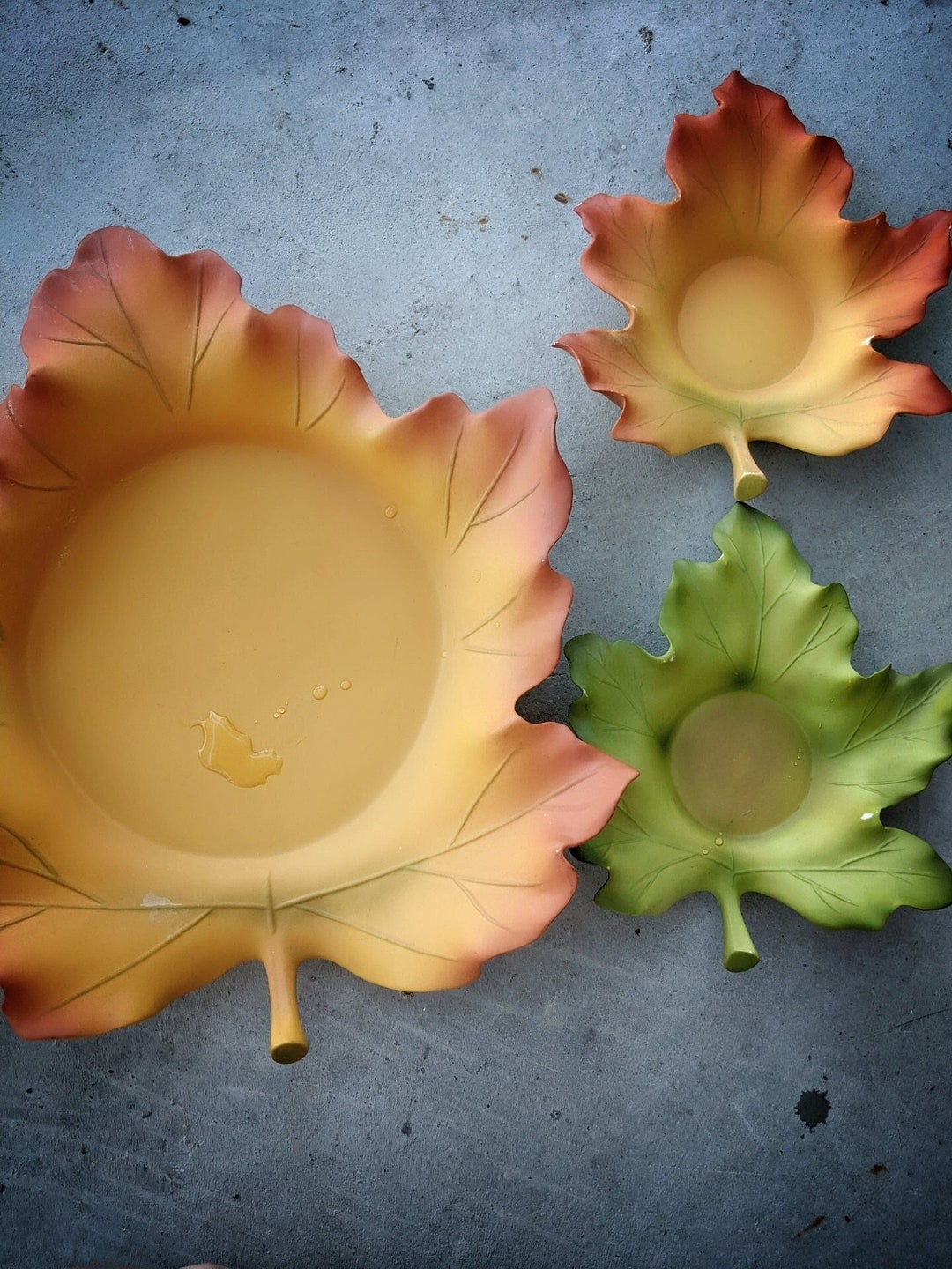 Small Maple Leaf Candle Holders - Whispering Leaves by Partylite ...