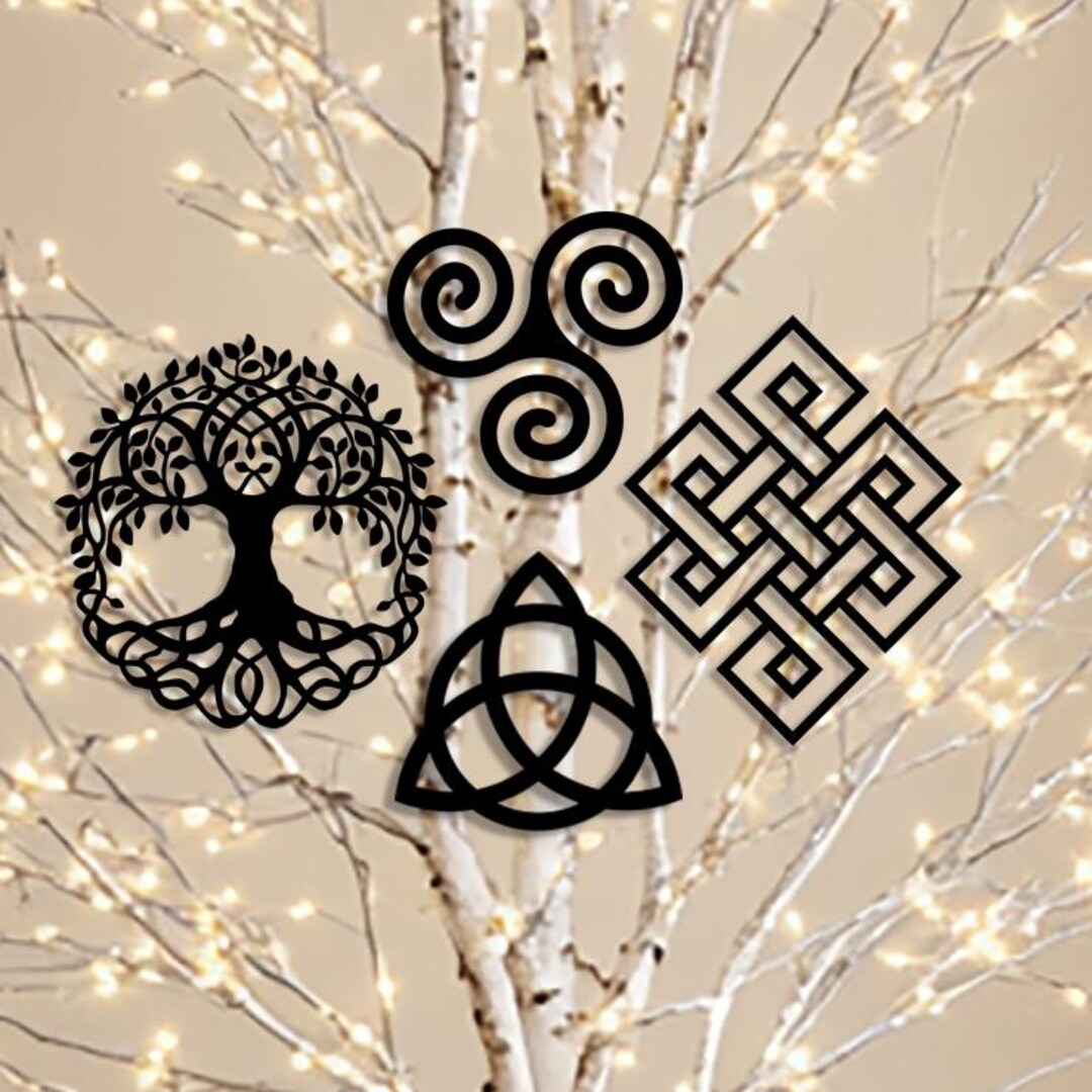 Celtic Ornament Set: Tree of Life, Triskelion, Triquetra, Eternal Knot ...