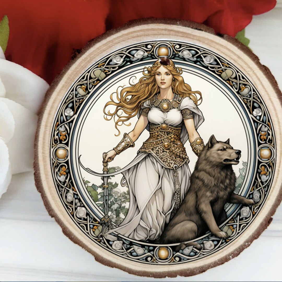 Freya Ornament Large Wood Slice for Yule/christmas Norse Mythology ...