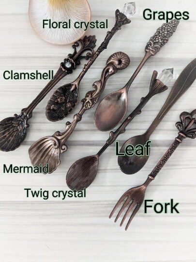 Herbal Spoons - Crystal, Floral, Thistle Spoons for Witches, Fairies ...