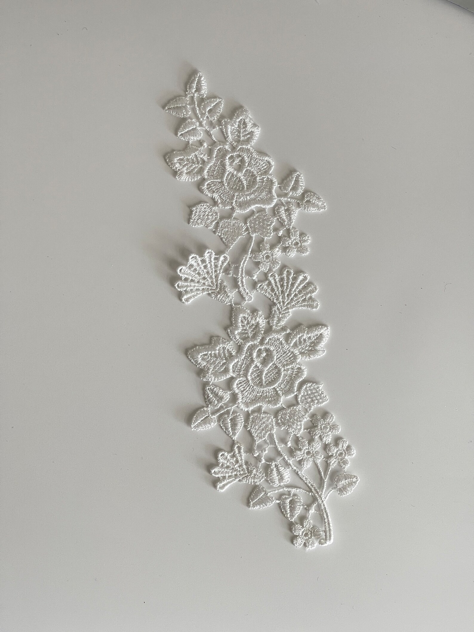 Lace Applique White Embroidered Applique Sewing Lace Sewing Applique ...