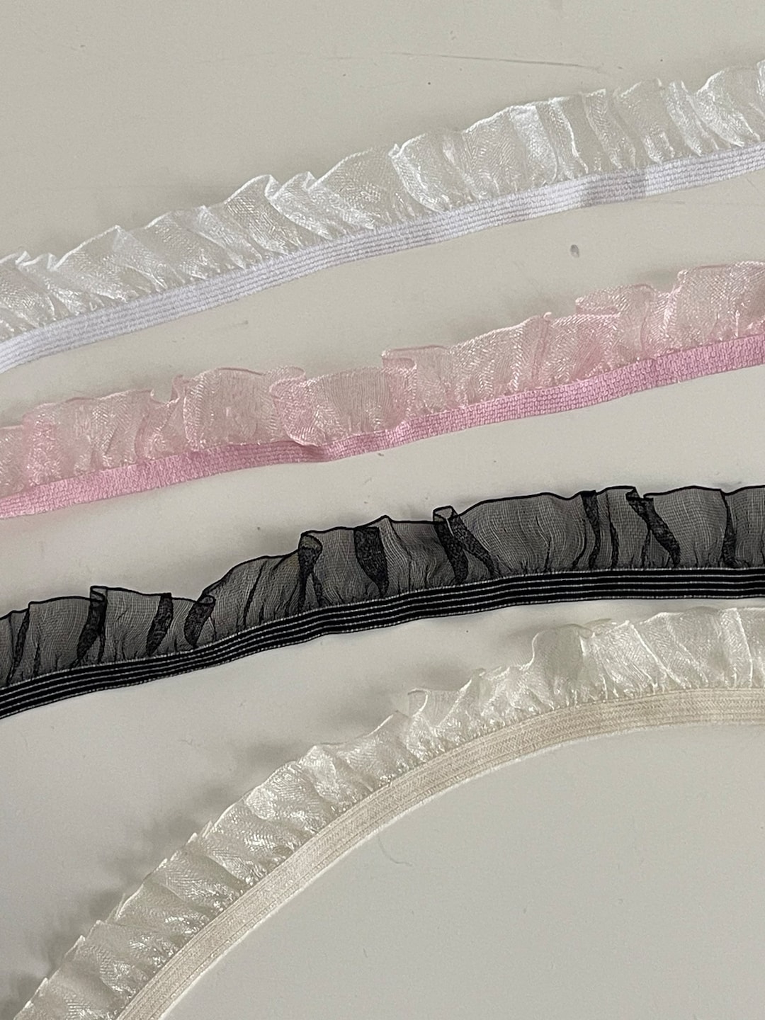 Elastic Ribbon With Tulle, Tulle Braid With Elastic, Frilly Ribbon ...