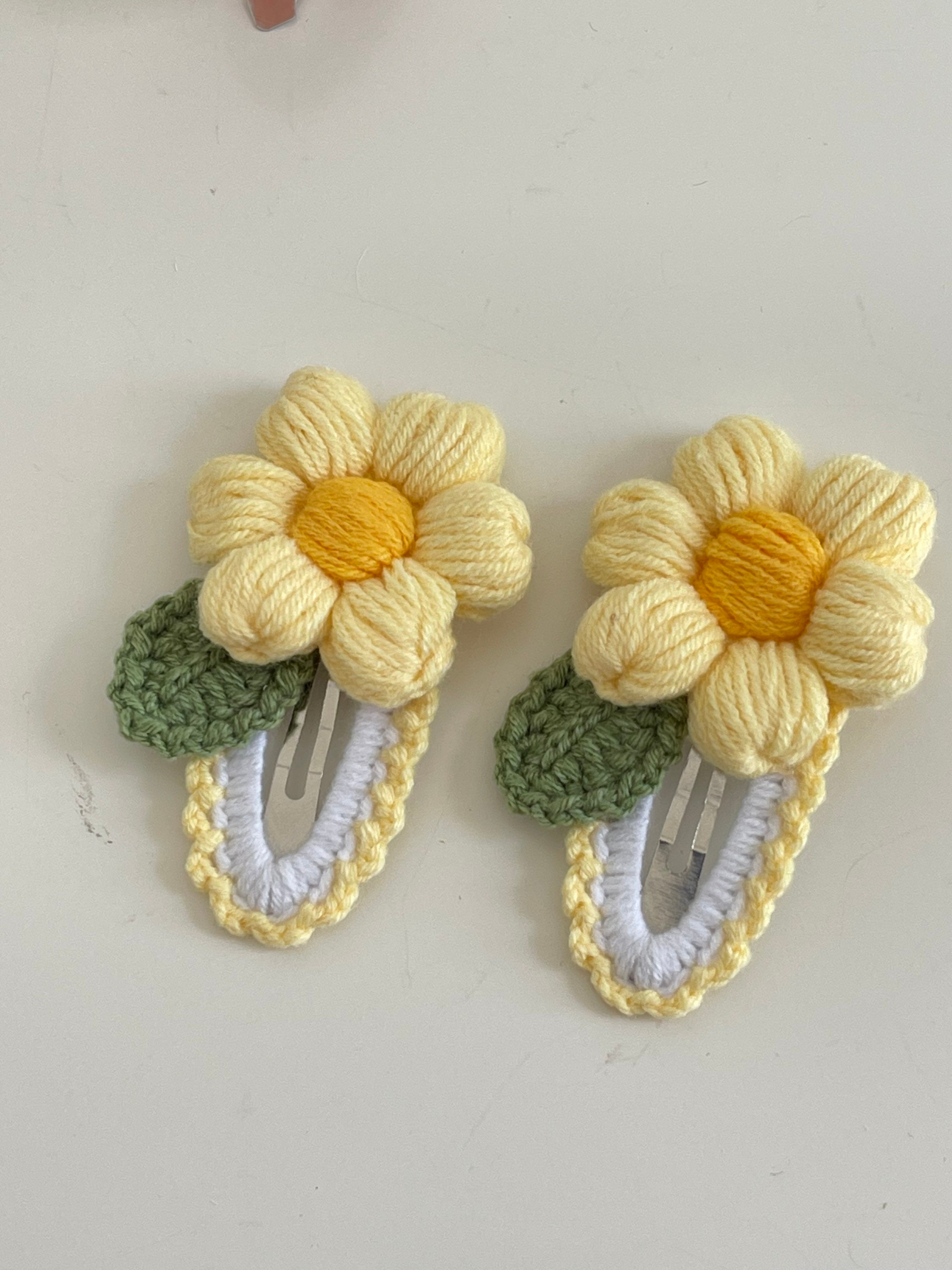 Handmade Hair Clips, Handmade Crochet Hair Clips, Crochet Hair Clips ...