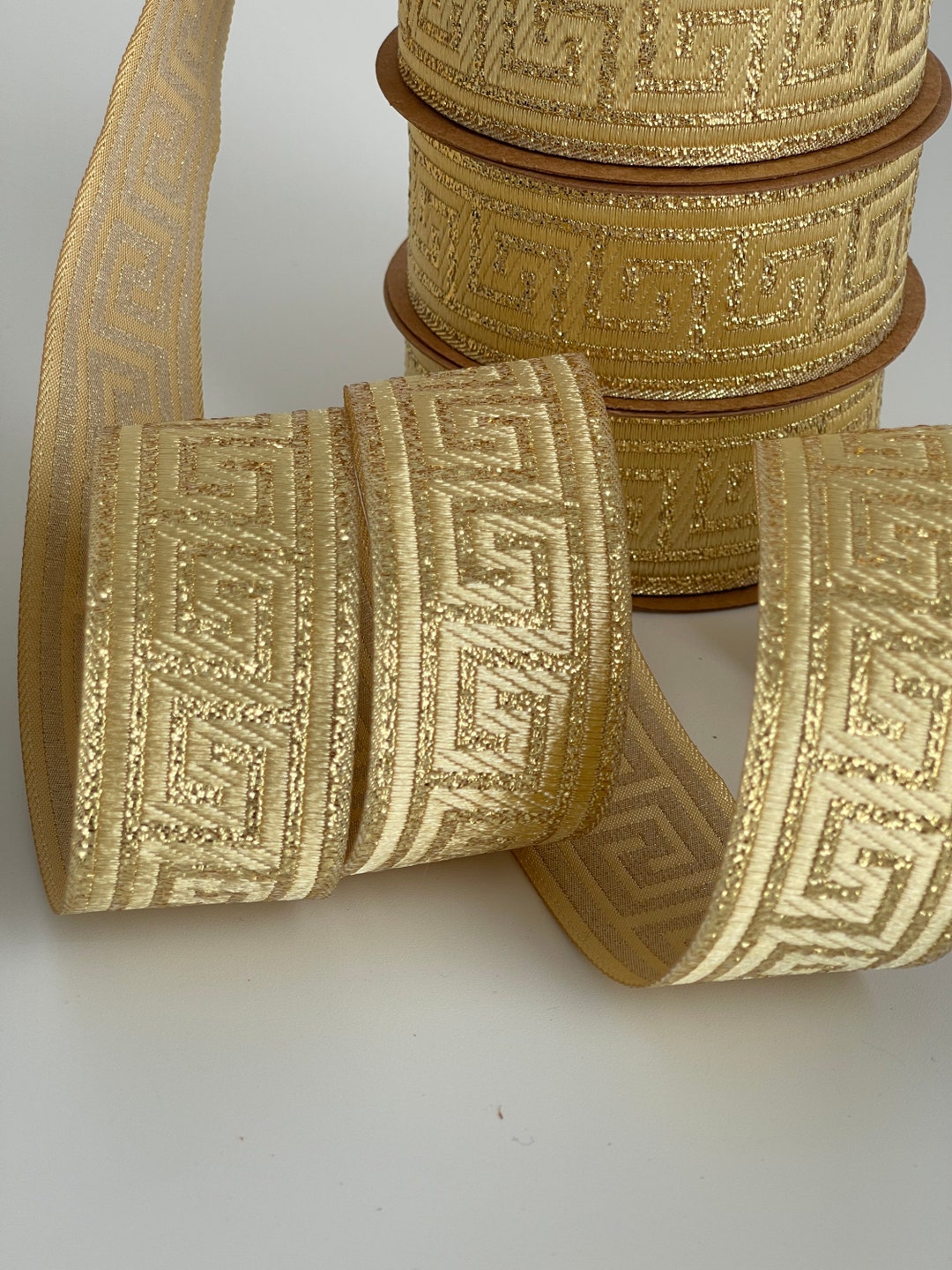 Medieval Braid With Gold Greek Key Motif Embroidered Braid With ...