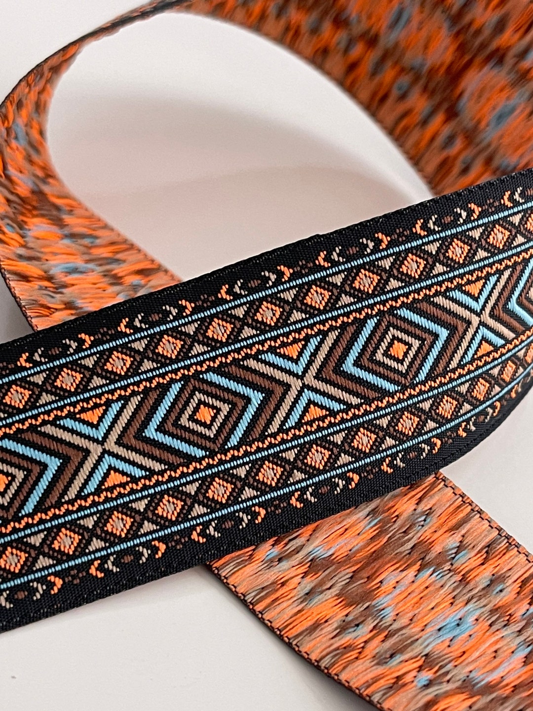 Jacquard Braid, 35 Mm Jacquard Embroidered Ribbon, Ethnic Pattern ...