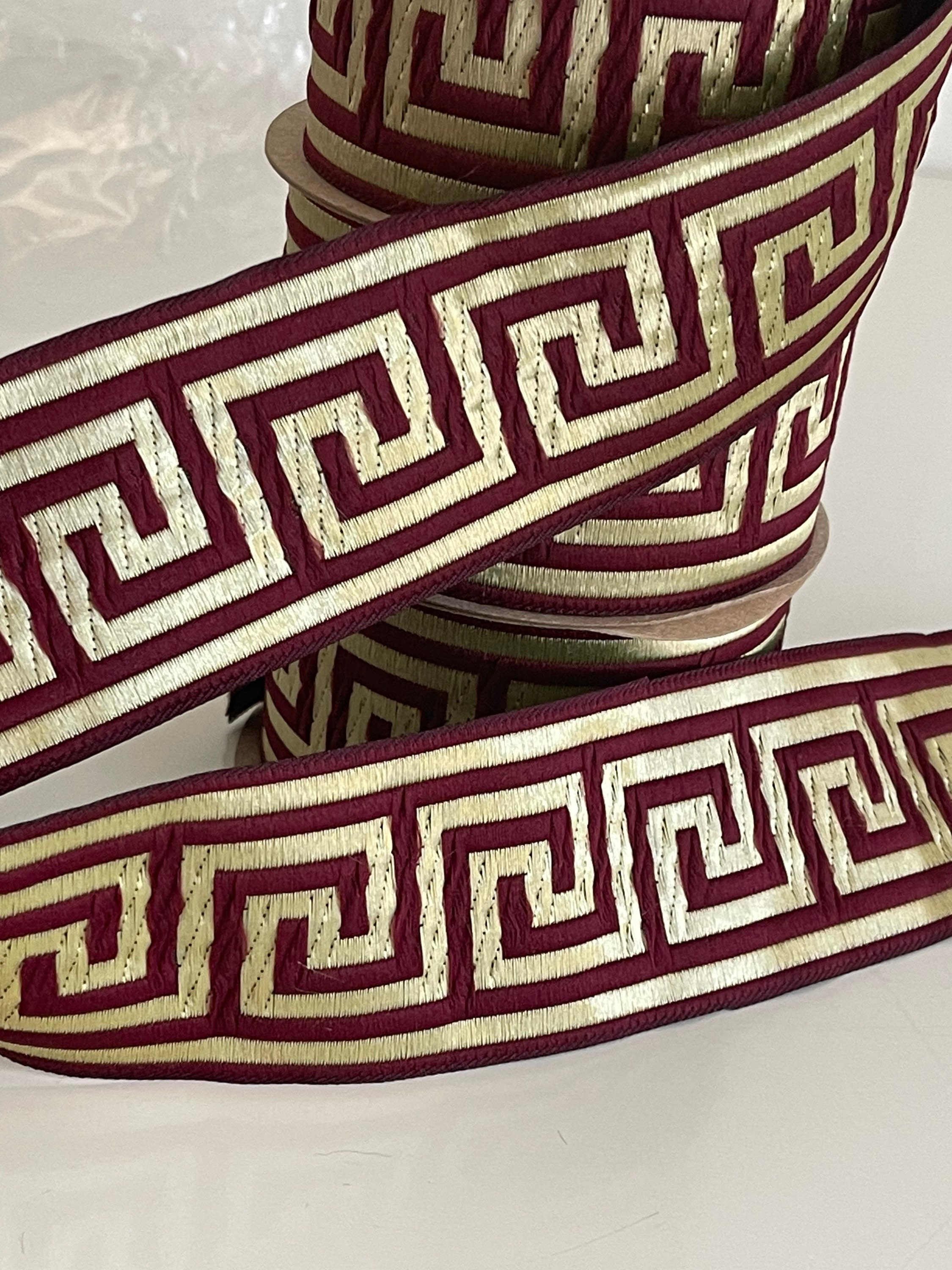 Medieval Braid Medieval Ribbon With Greek Key Motif 50 Mm - Etsy