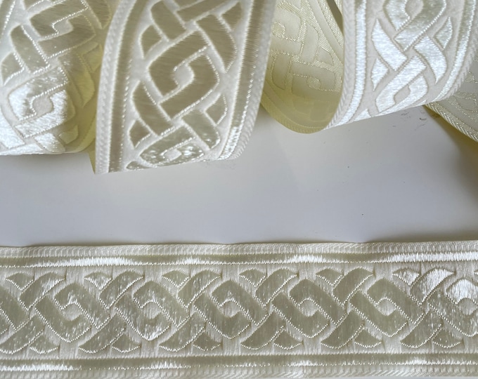 Medieval Braid, Medieval Ribbon, Celtic Pattern Jacquard Braid, Ecru ...