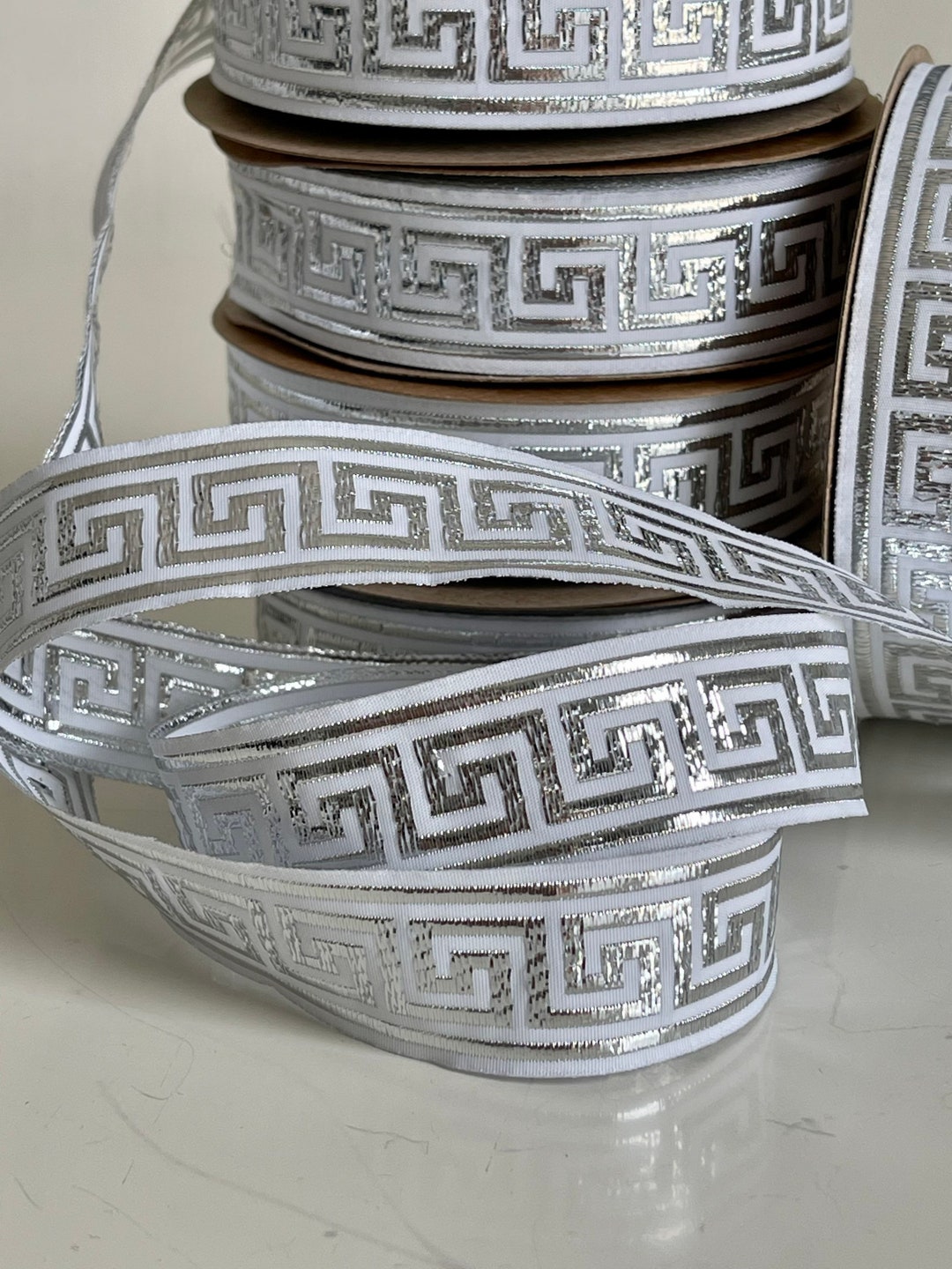 Jacquard Braid With Greek Key Pattern, Medieval Ribbon, 25 Mm ...