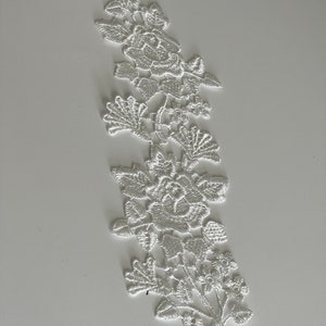 Lace Applique White Embroidered Applique Sewing Lace Sewing Applique ...
