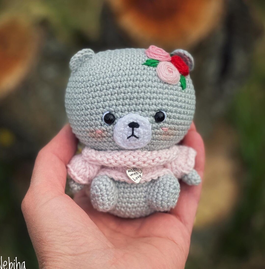 Handmade Crochet Key Ring Teddy Bear Key Ring Personalized Gift ...