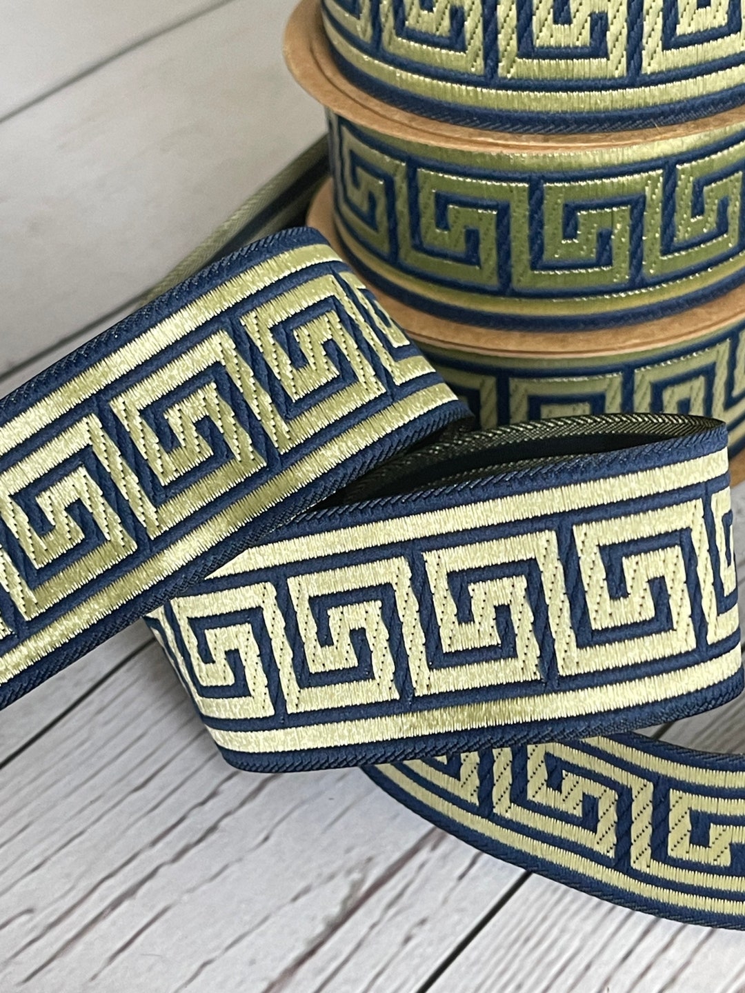 Medieval Braid Woven Jacquard Embroidered Ribbon Greek Key Pattern ...