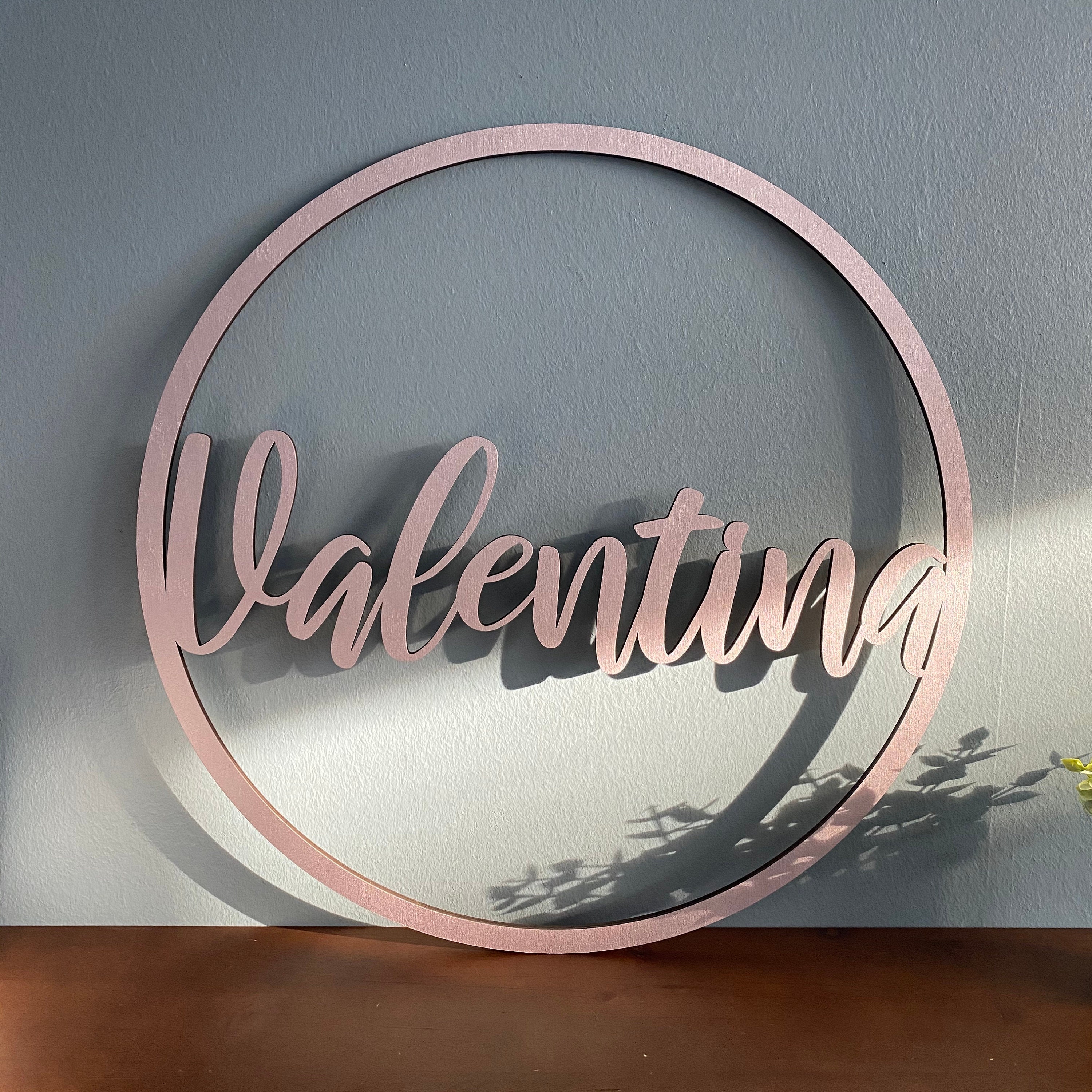 Name plate nursery circle with name namecircle lettering | Etsy