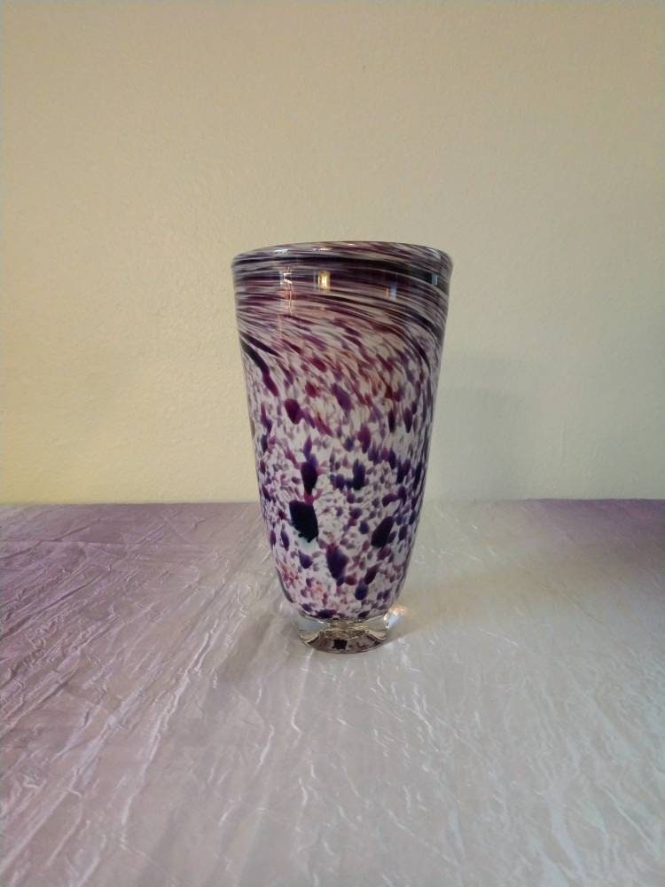 Beautiful Unique Art Glass Vase Signed by Studio Artist Ryan Glass 2001 ...