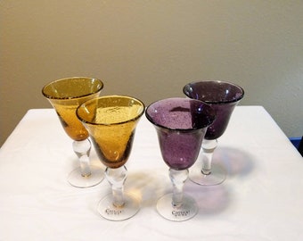 Amber Water Goblets - Etsy