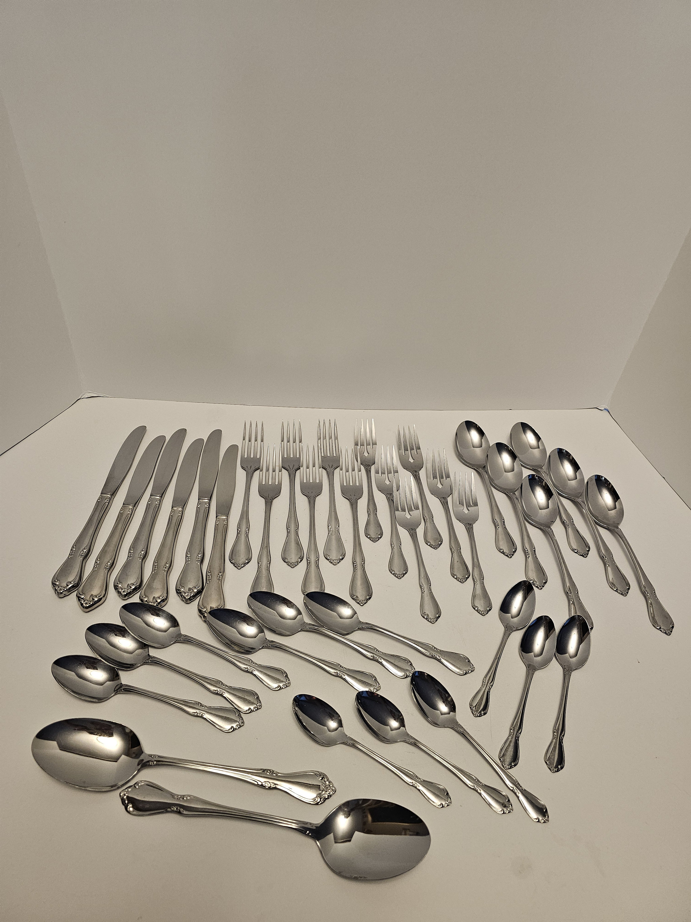 Vintage Oneidacraft Deluxe Chalet Stainless Flatware for 6 Total 38 ...