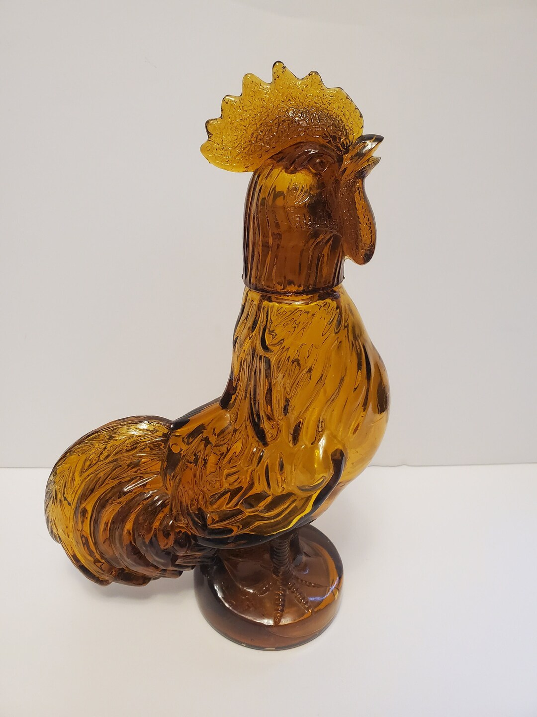 Vintage Jeffrey Snyder Amber Glass Rooster Decanter Liqueur Bottle - Etsy
