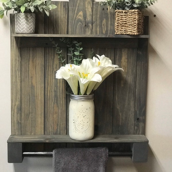 Rustic Towel Rack - Etsy