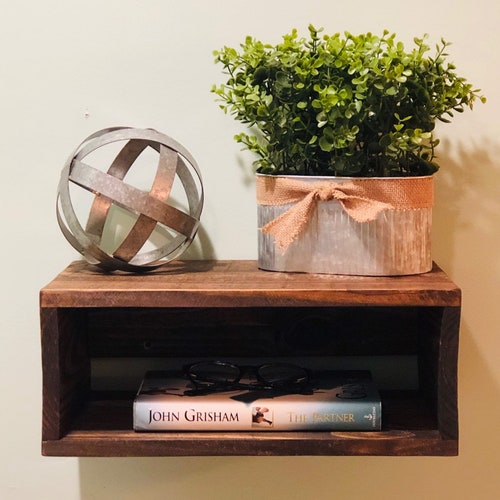 Rustic Loft Coastal Floating Farmhouse Nightstand | Etsy UK