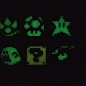 Glow in the Dark Mario Bros. Perler Bead Designs - Etsy Canada