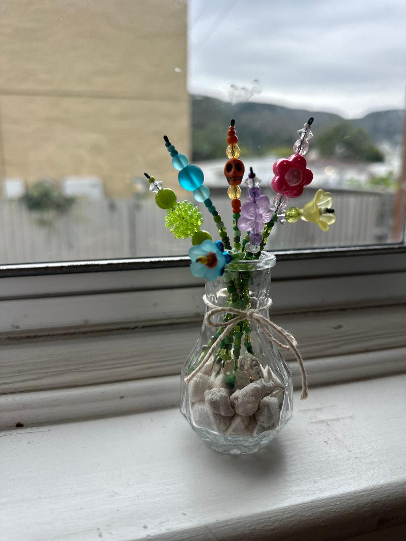 Miniature Beaded Flowers W/ Vase - Etsy
