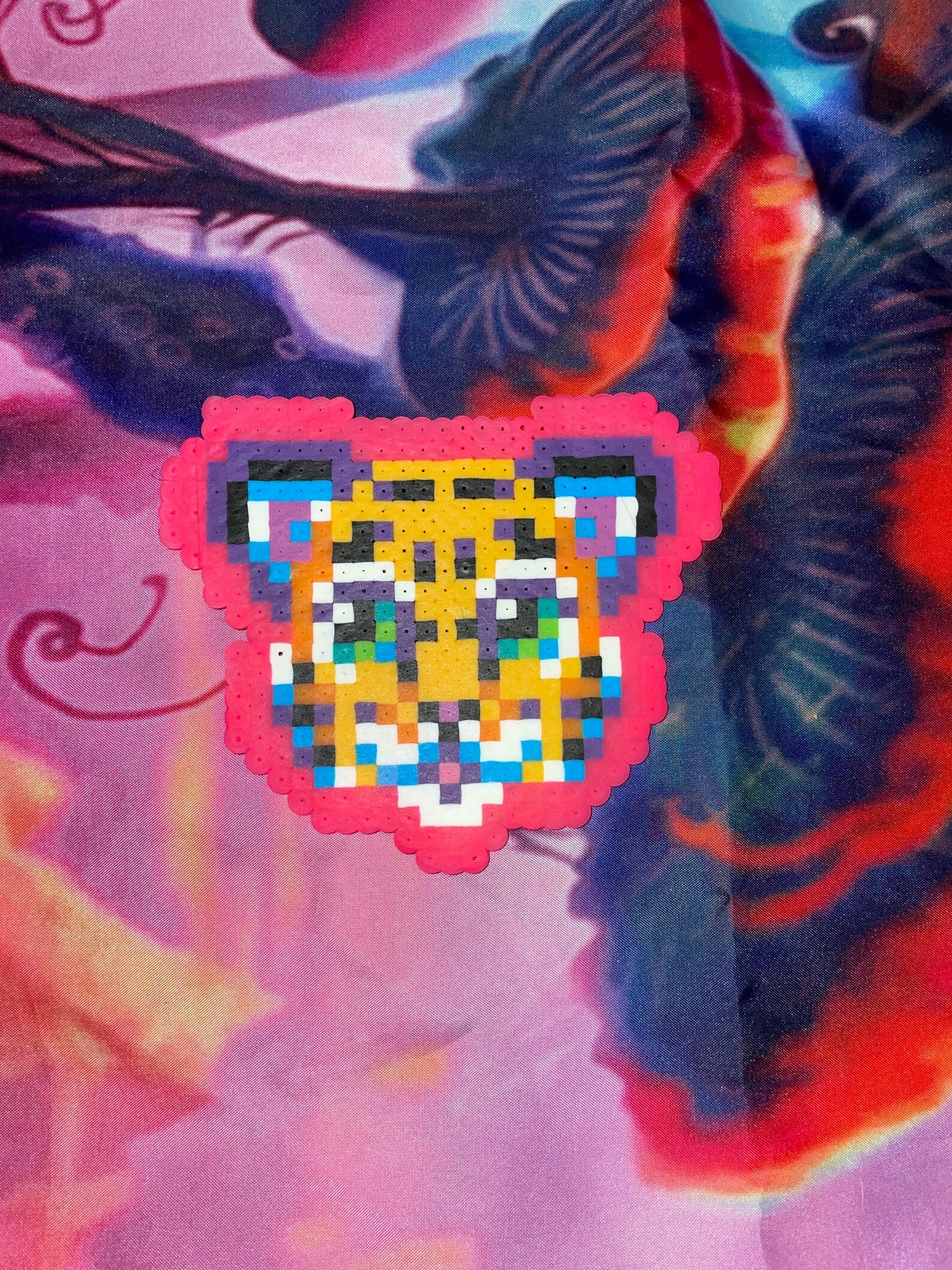 Rainbow Tiger Perler Bead Magnet - Etsy