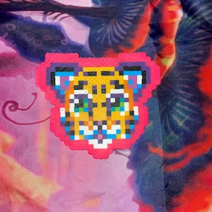 Rainbow Tiger Perler Bead Magnet - Etsy