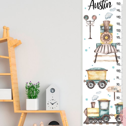 Train Height Chart Locomotive Growth Chart for Boy Train Kid | Etsy