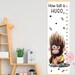 Monkey Height Chart Сhimpanzee Baby Growth Chart Safari Animals Nursery ...