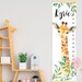 Giraffe Growth Chart Safari Height Chart Baby Animals Nursery Room ...