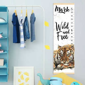 Tiger Height Chart Personalized Growth Chart Wild and Free Theme Kid ...