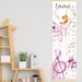 Music Notes Growth Chart Music Nursery Art Canvas Personalized Height ...