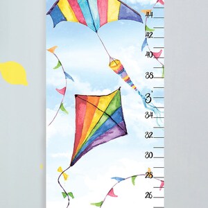 Kite in the Wind Growth Chart Sky Height Chart Kites Nursery | Etsy