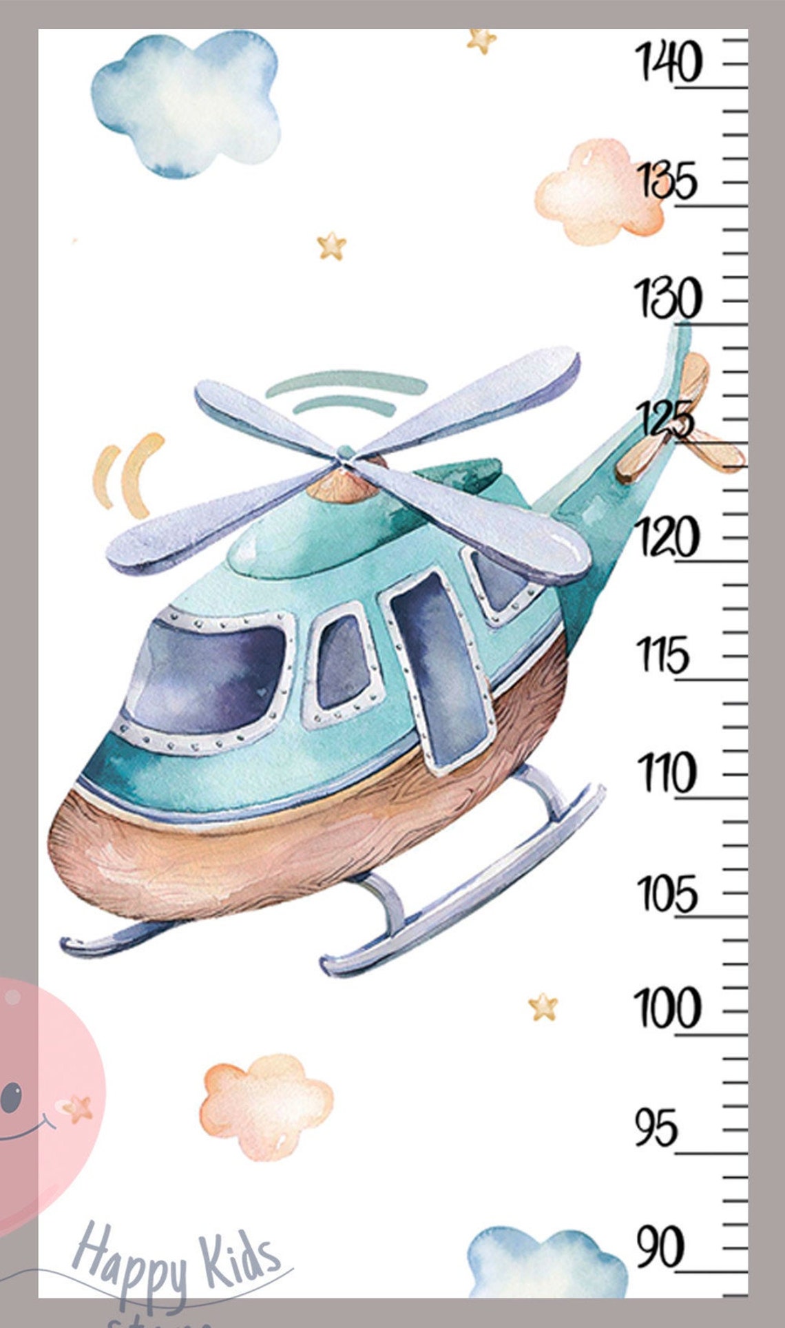 Growth Chart Helicopter Transportation Height Chart Helicopter - Etsy