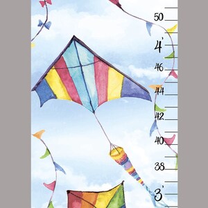 Kite in the Wind Growth Chart Sky Height Chart Kites Nursery | Etsy