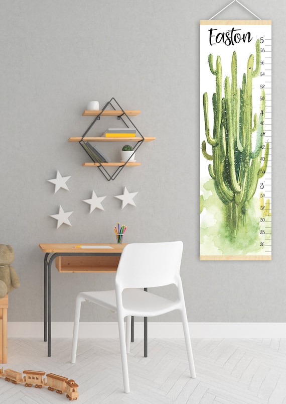 Cactus Growth Chart Desert Height Chart Cactus Wall Hanging | Etsy