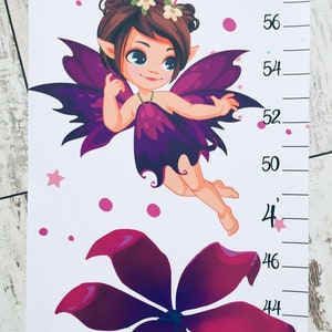 Height Chart Fairy With Magic Forest Girl Growth Chart Fairy Nursery ...