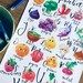 Alphabet Vegetable Poster Fruit Nursery Wall Decor ABC Kid Room Decor ...