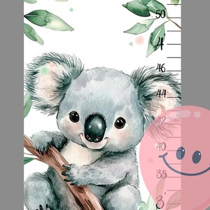 Cute Koala Growth Chart Personalized Height Chart Australian Animals ...