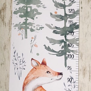 Fox Height Chart Personalized Growth Chart Woodland Animals Nursery ...