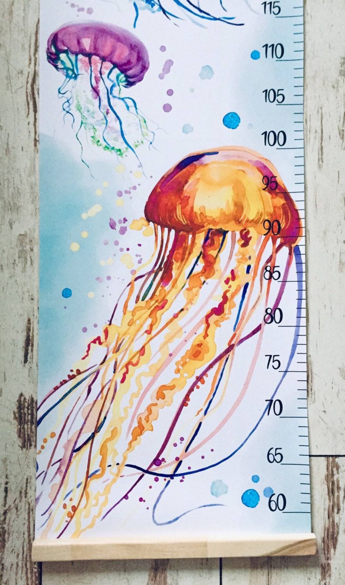 Jellyfish Growth Chart Canvas Personalized Height Chart - Etsy