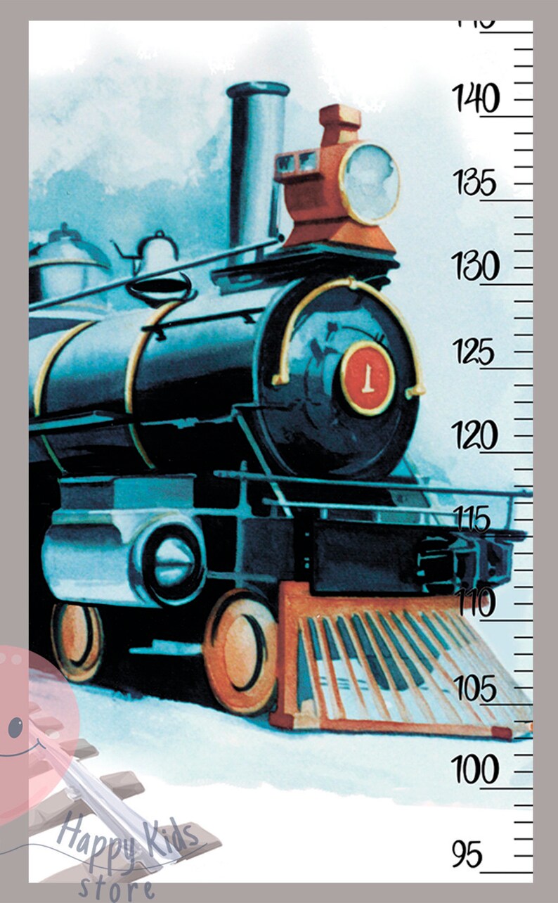 Train Height Chart Locomotive Growth Chart Train Kid Gift - Etsy