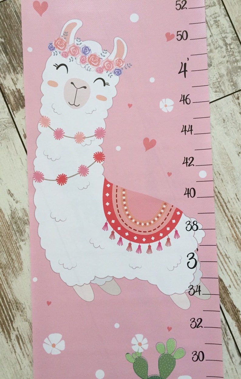 Llama Growth Chart Lama Height Chart Baby Alpaca Nursery Decor - Etsy