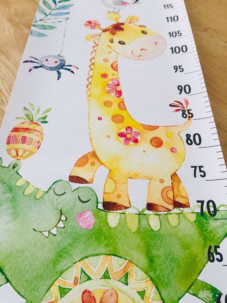 Jungle animals height chart Safari animals growth chart Baby | Etsy