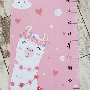 Llama Growth Chart Lama Height Chart Baby Alpaca Nursery Decor Shower ...