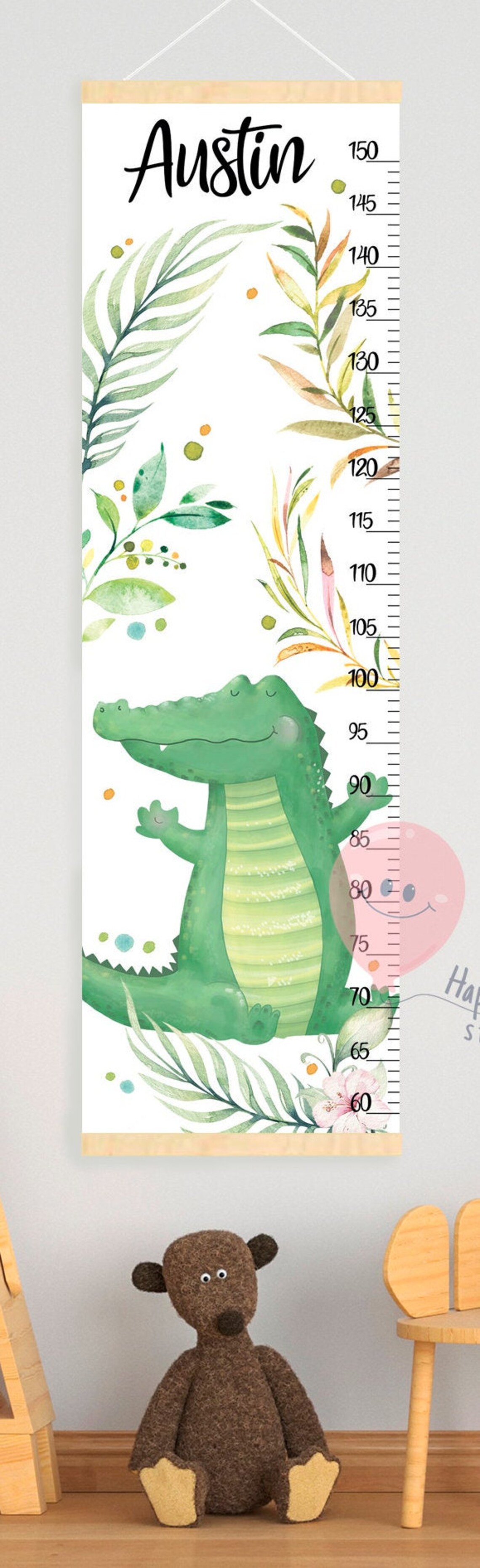 Height Chart Crocodile Alligator Baby Growth Chart Jungle | Etsy